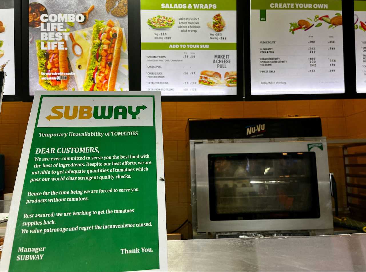 Some Subway India outlets drop tomatoes citing poor quality amid price ...